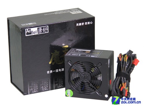 黑色简约的外观设计_康舒 魔王600_机箱电源评测-中关村在线