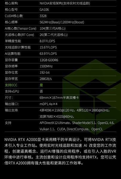 英伟达NVIDIA Quadro RTX A2000 12G 专业显卡专卖 签约代理 现货含税批发 顺丰包邮 现货供应 一对一票-ZOL经销商
