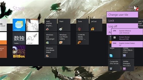 支持自由定制 五花八门的Win8开始屏幕_win8软件-中关村在线